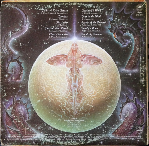 Kansas (2) - Point Of Know Return = Punto De Regreso Conocido - Discomarket